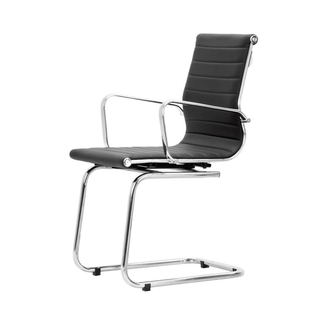 Chrome Visitor Leatherette Chair - Featherlite Furniture