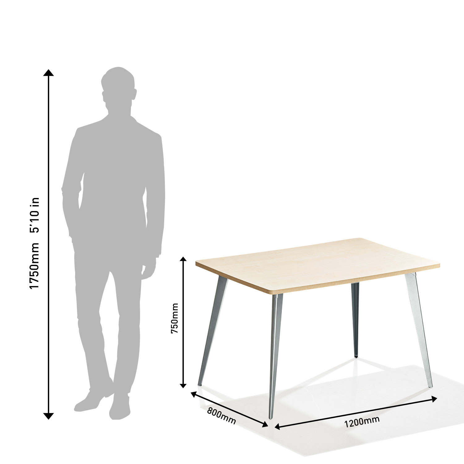 Living Mate Engineered Wood 4 Seater Dining Set - Featherlite Furniture