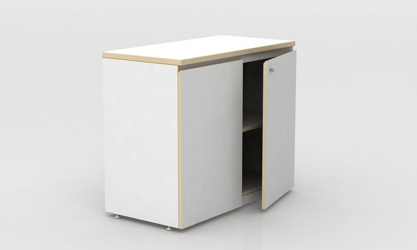 Low Height Storage with Openable Shutter - Featherlite Furniture
